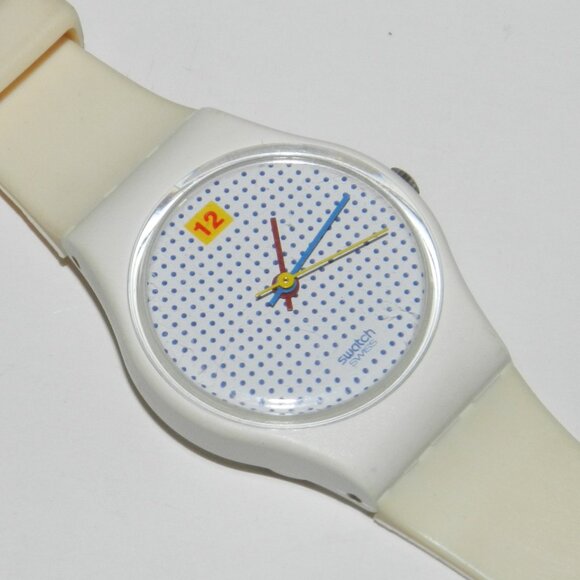 Swatch | Accessories | Swatch Watch Ladies Dotted Swiss Lw4 Vintage ...